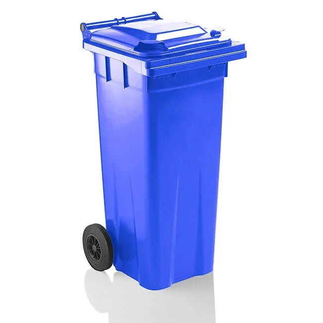 Blue 140 Litre Wheelie Bin - Compact & Robust — getWheelieBins